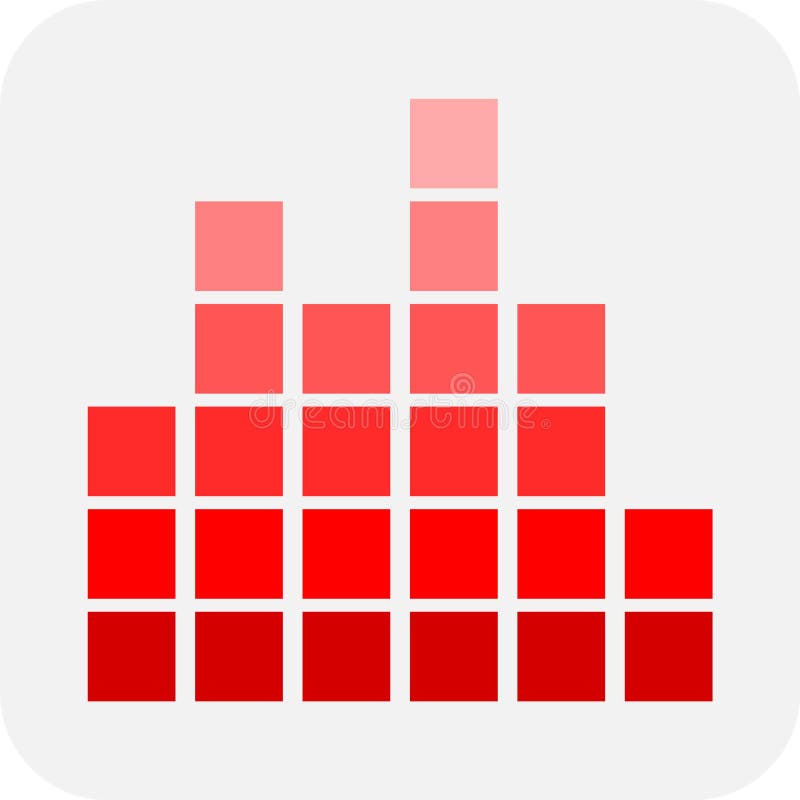 Red Audio Equalizer Icon. Audio Equalizer Button. Stock Vector ...