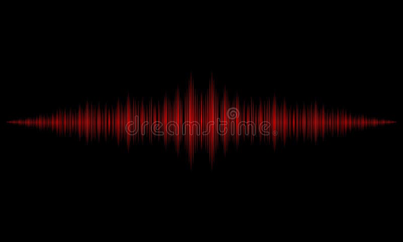 Audio Sound Waves on Black Background .Sound Wave. Level, Song. Stock ...