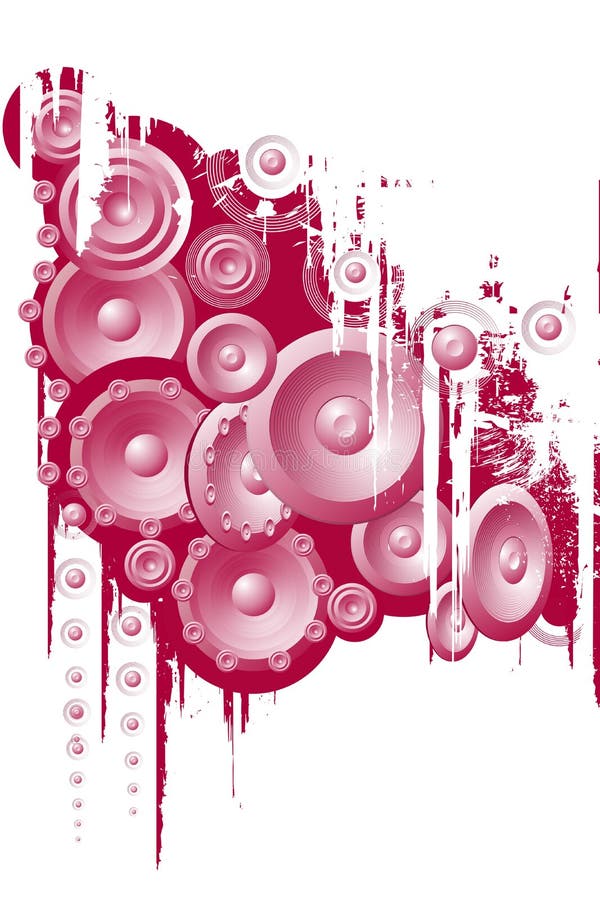 Red audio speakers stock vector. Illustration of illustrate - 12304576