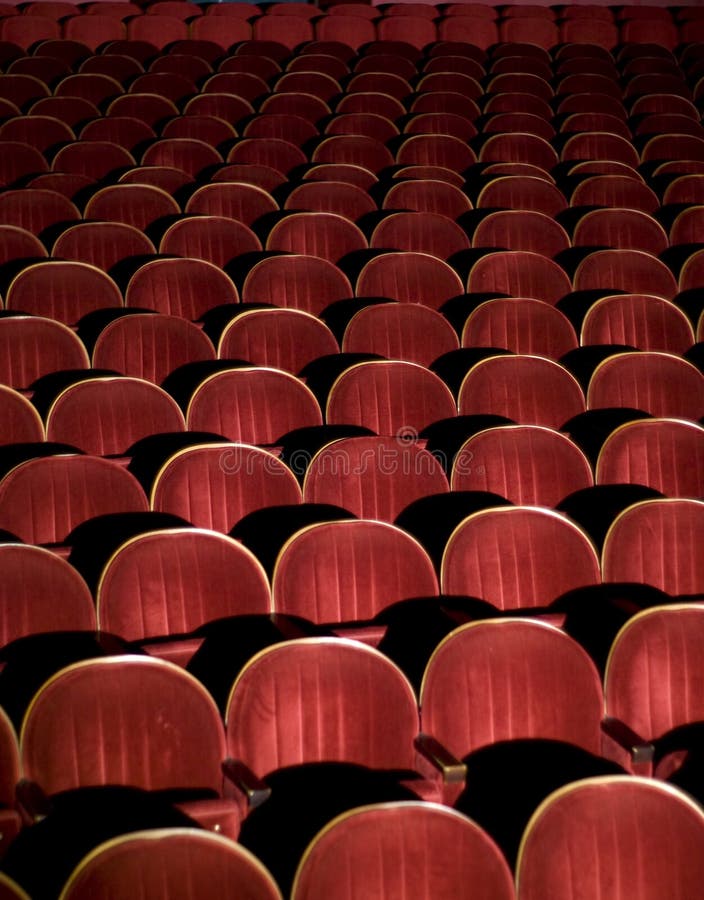 Red auditorium stock image. Image of chair, seating, classical - 13382465