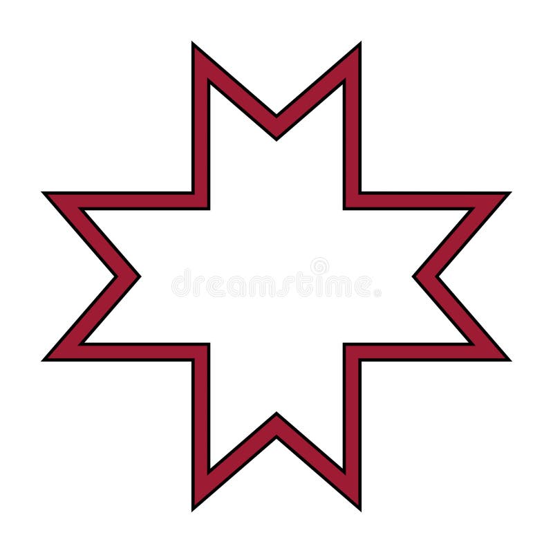 Red Auseklis symbol icon stock illustration. Illustration of body ...