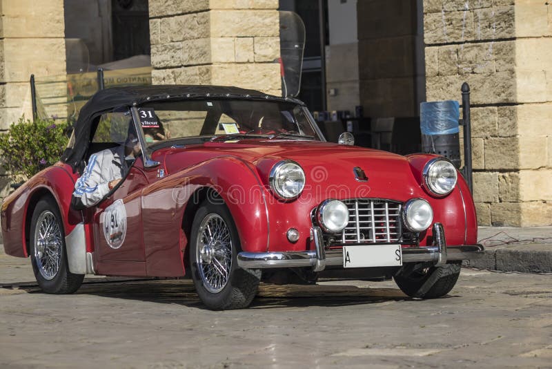 Red austin healey mk race editorial photography. Image of cadillac ...