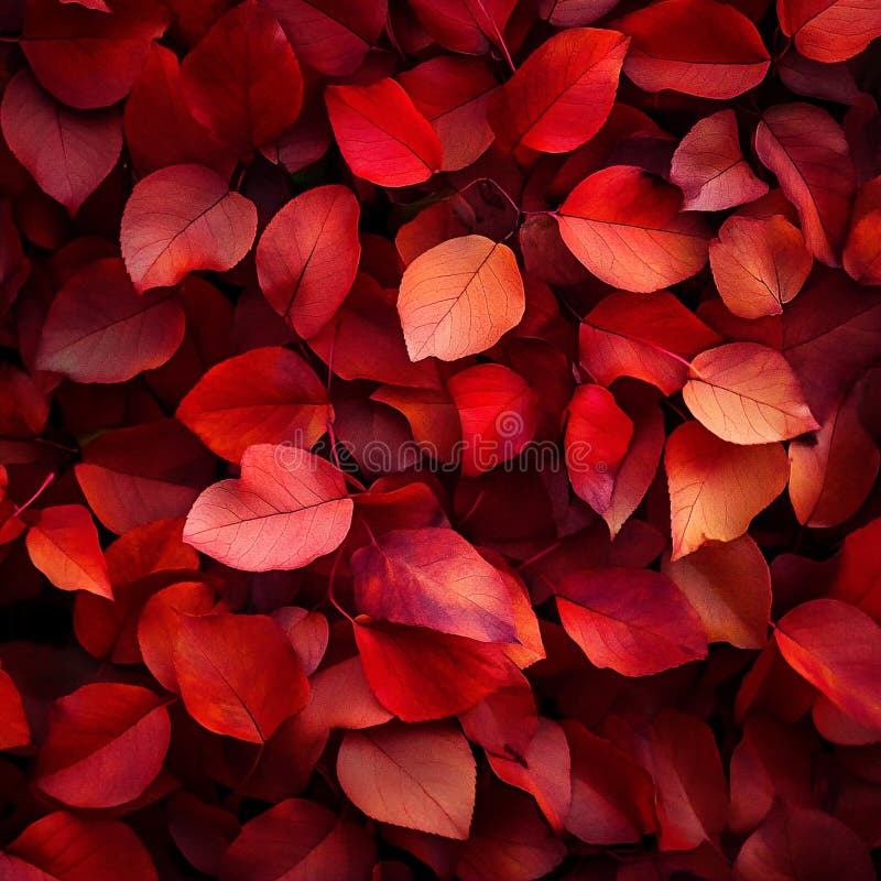 Red Autumn Leaves Background. Leaf Pattern Backgrounds. Autumn Leaves ...
