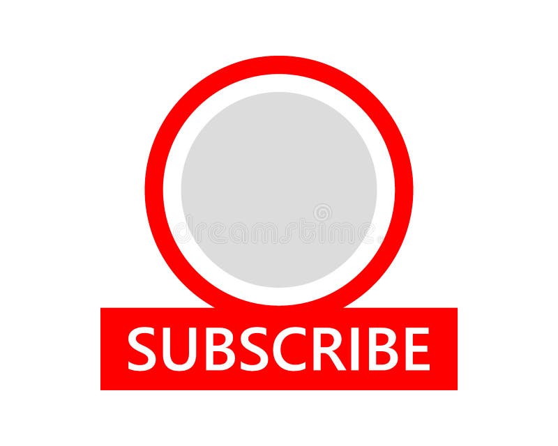 Red Avatar Frame with Follow Button. Web Subscribe Design Element for ...