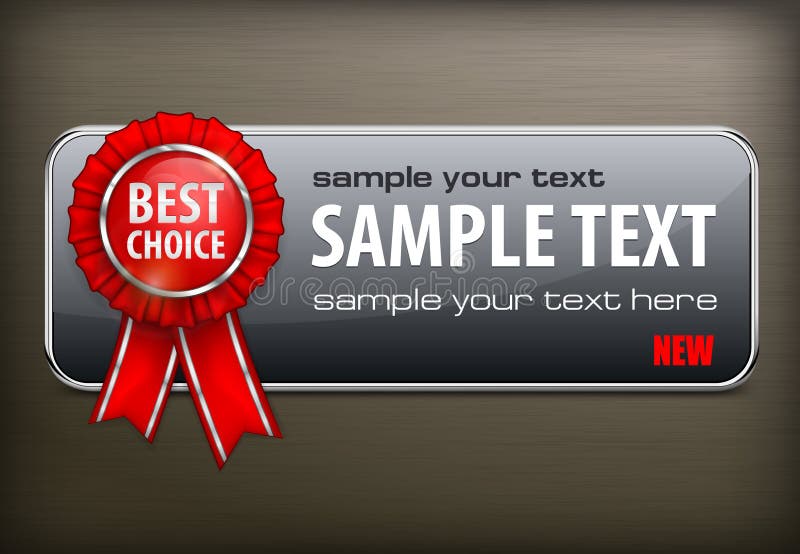 Red award banner on black stock vector. Illustration of white - 34715875