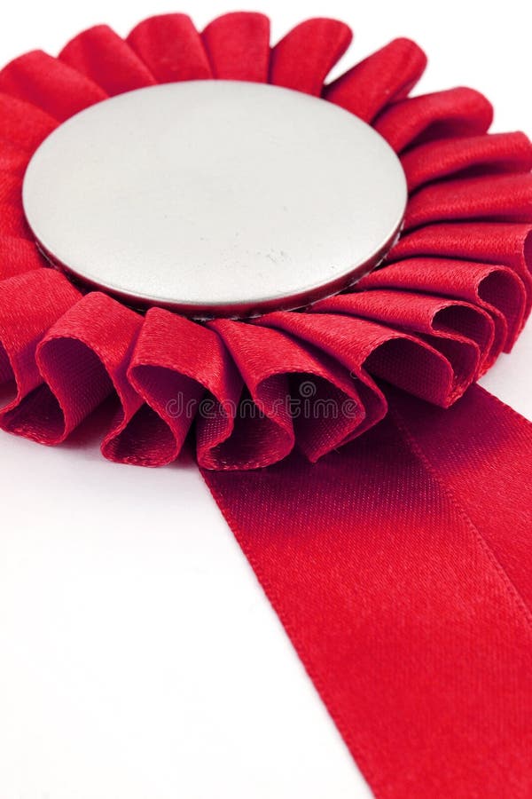 Red award ribbons badge stock image. Image of symbol, achievement - 1851425
