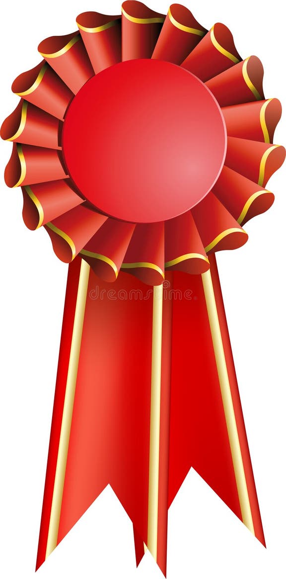 Red award seal rosette stock vector. Illustration of success - 14013794