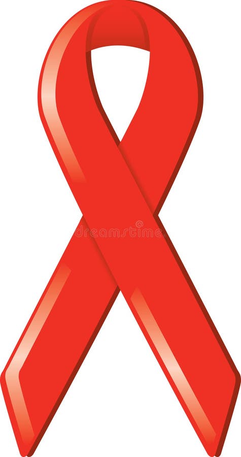 Red Awareness Ribbon stock vector. Illustration of awareness - 3312697
