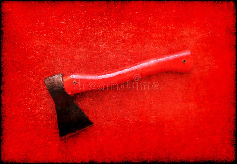 Red axe stock photo. Image of handle, grunge, board, fireman - 48472394