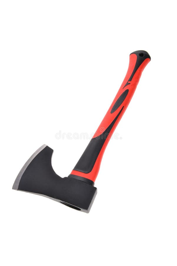 Red Axe Isolated on White Background Stock Image - Image of forest ...