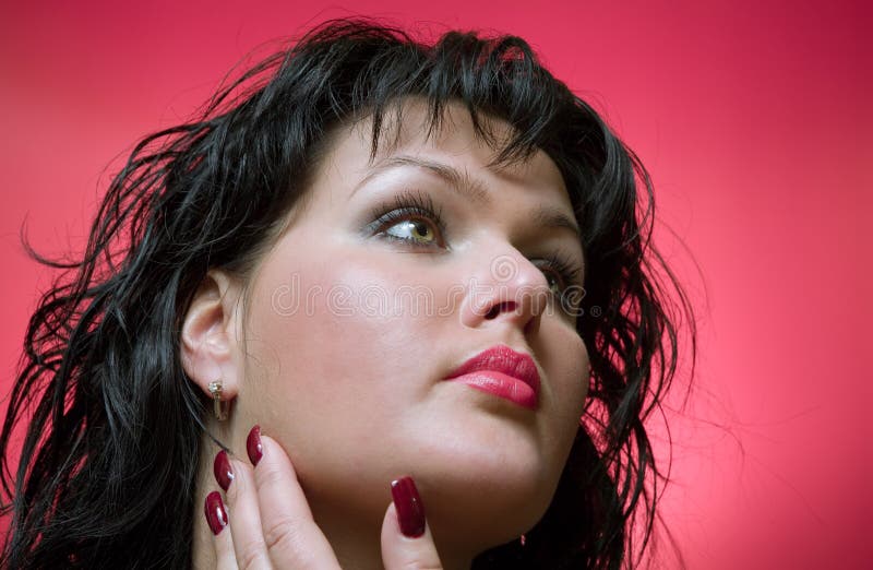 On red back stock photo. Image of girl, fresh, lady, healthy - 7333890