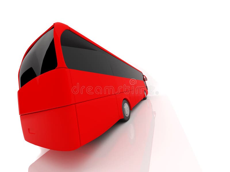 Red back bus stock illustration. Illustration of tourism - 4491812