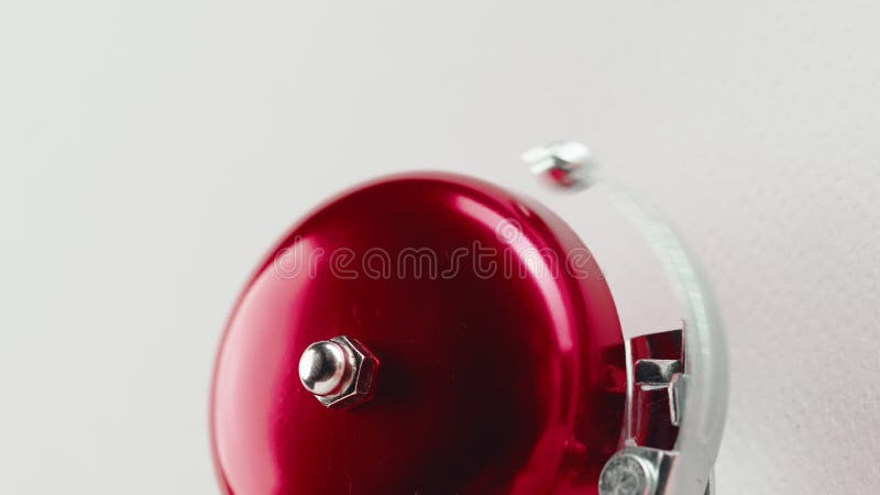 School Bell Dinging in a Hand of Little Schoolgirl at Sunny Day. Stock ...