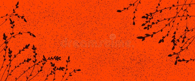 Red Backdrop, Background, Base for Banner, Cover, with Branches with ...
