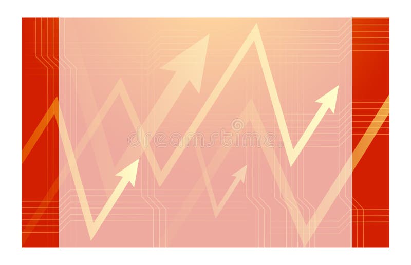 Red Background with Arrows. Banner Showing Growth and Development Stock ...