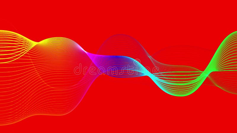 Red Background with Colorful Threads Moving Horizontally. Stock Video ...