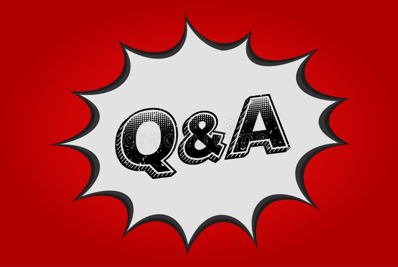 Q&a Sign in Pop Art Speech Bubble. Questions and Answers. Halftone Dot ...