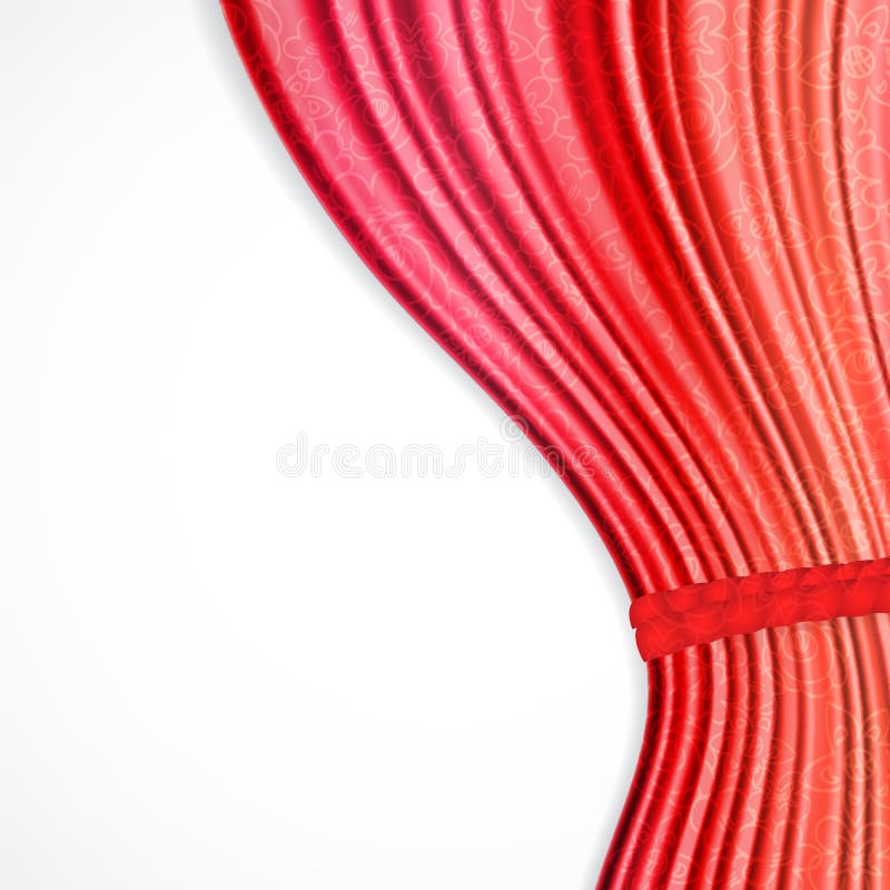 Red Background with Opera Curtains Stock Vector - Illustration of ...