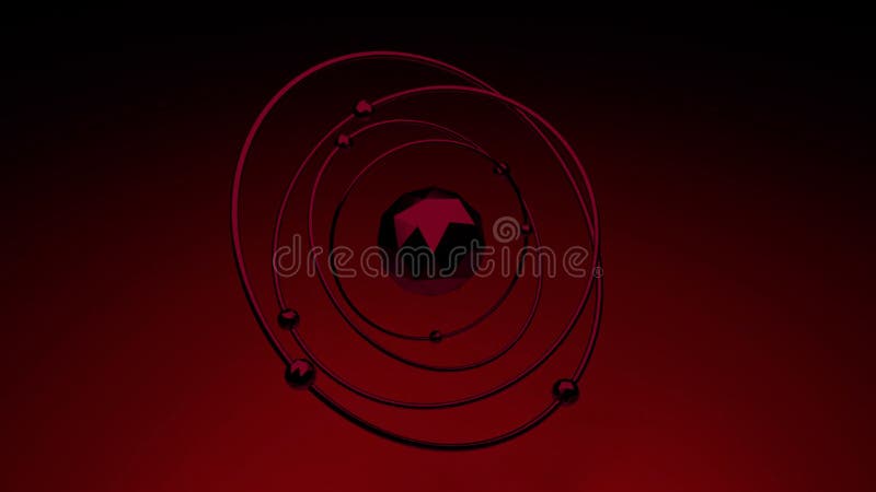 Red Background.Design. a Model of the Solar System in Abstraction on a ...