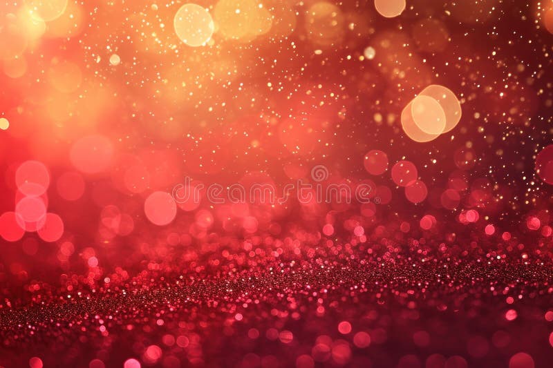 Red Background with Falling Glitter Particles Beautiful Festive ...