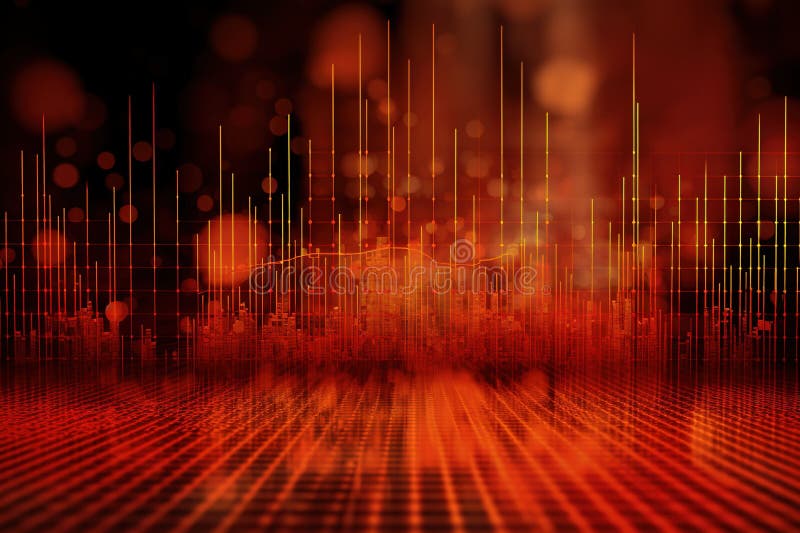 Red Background of Futuristic and Modern Technology High Tech Stock ...