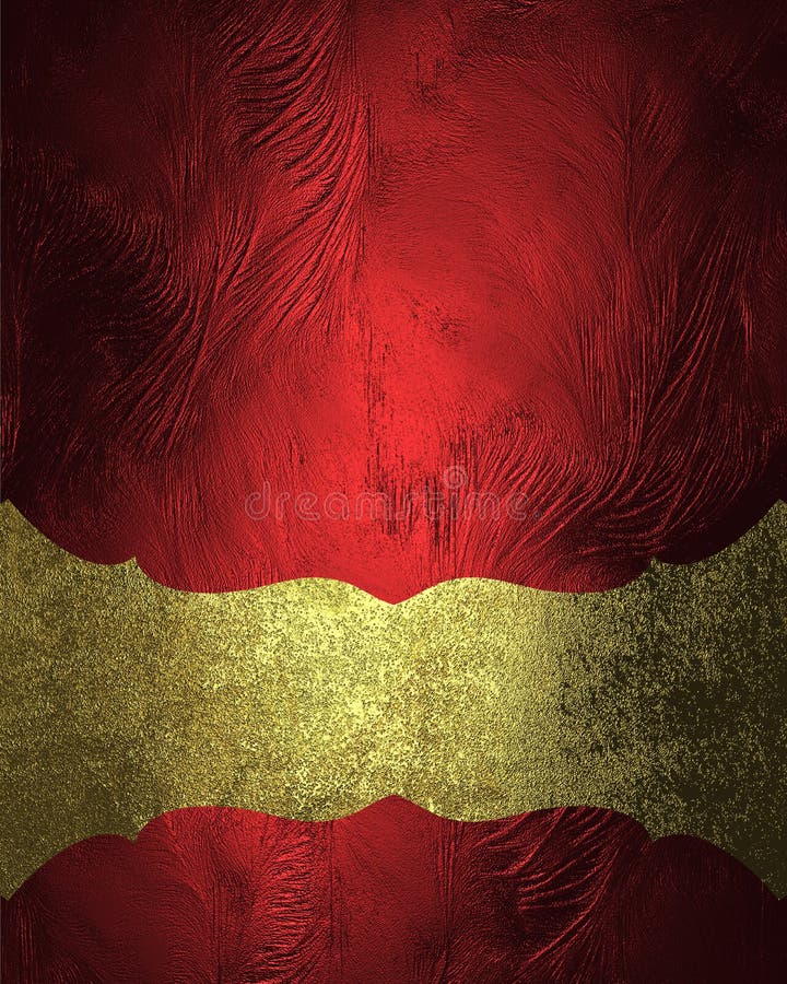 Red Background with a Gold Nameplate. Element for Design. Template for ...