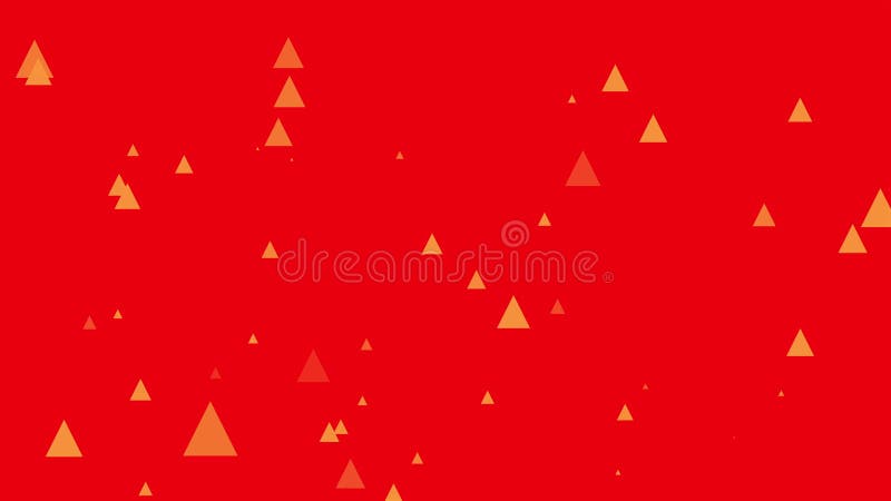 Red Background with Gold Triangles Flying Towards the Camera. Stock ...