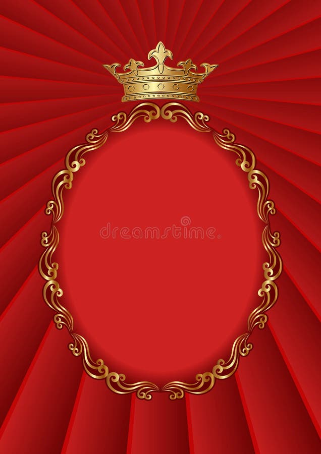 Oval Golden Frame Crown Stock Illustrations – 81 Oval Golden Frame ...