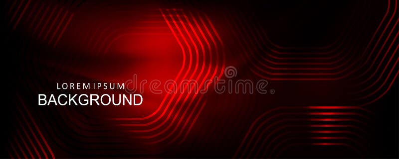 Red Background with a Gradient, Geometric Shapes from Thin Lines, a ...