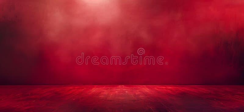 Red Wall and Floor Background - Studio Lighting Stock Illustration ...