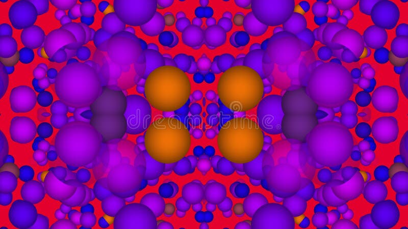 Red Background with an Interesting Pattern of Colorful Circles Animated ...