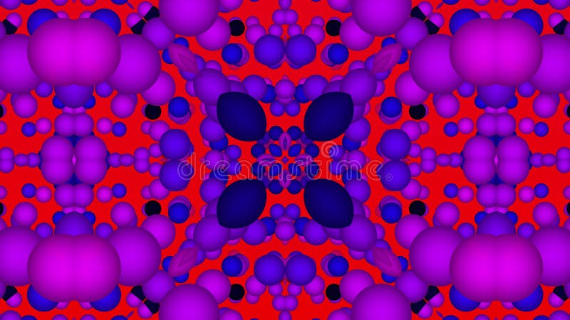 Red Background with an Interesting Pattern of Colorful Circles Animated ...