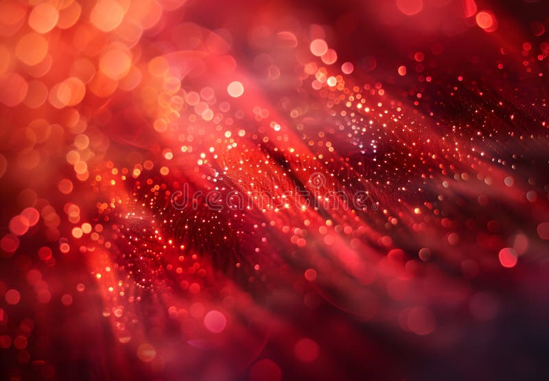 Abstract Red Bokeh Background with Soft Glow Stock Illustration ...