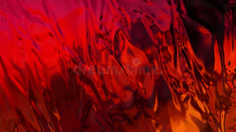Red Background with Liquid Textures. Beautiful Wavy Abstraction with ...