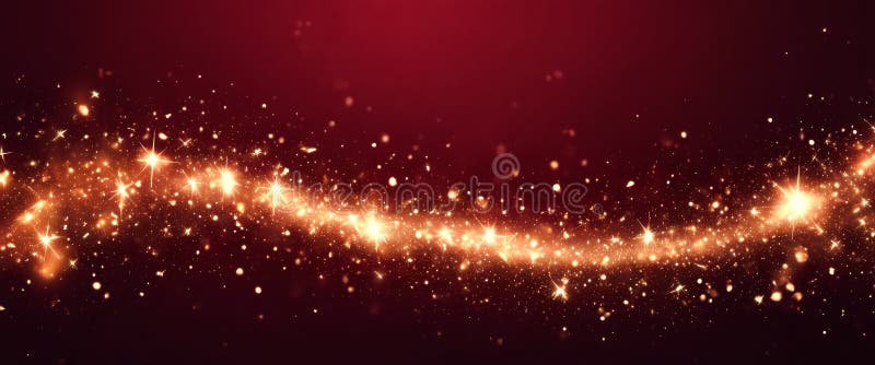 A Red Background with a Long Line of Glitter Stock Image - Image of ...