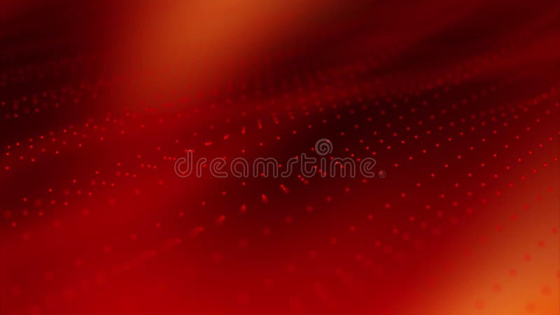 Background of Red Particles Moving Wave with Depth of Field Stock ...