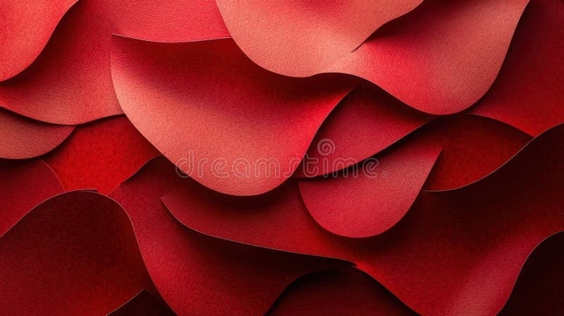 Red Background with Multiple Folds Creating Texture and Depth in Fabric ...