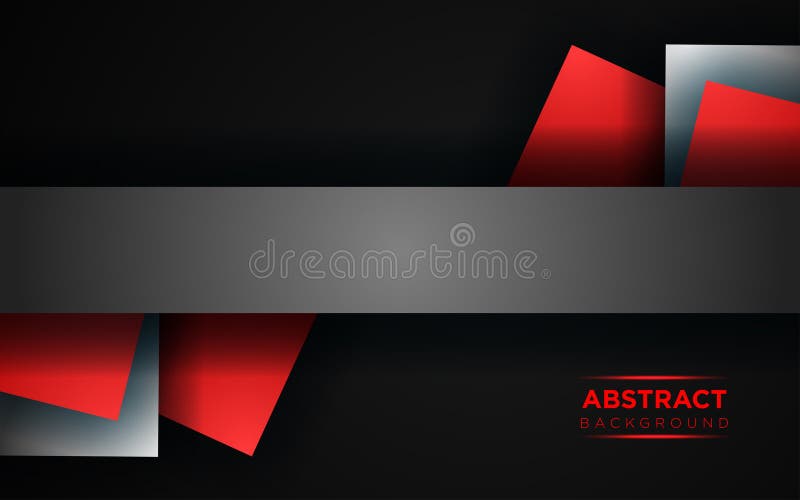 Red Background Overlap Dimension Grey Vector Illustration Message Board ...