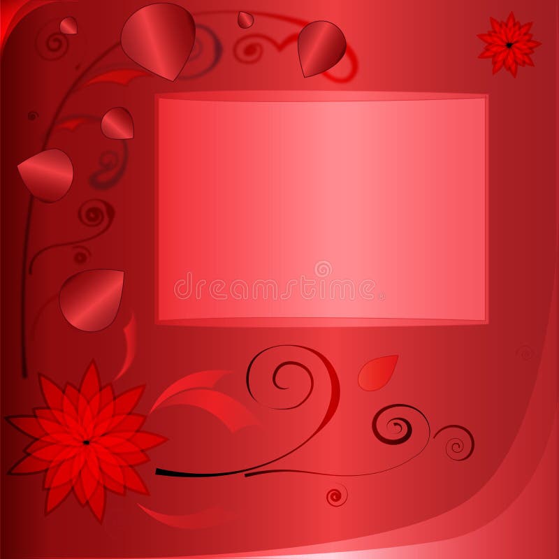Red Background with Photo Frame Stock Illustration - Illustration of ...