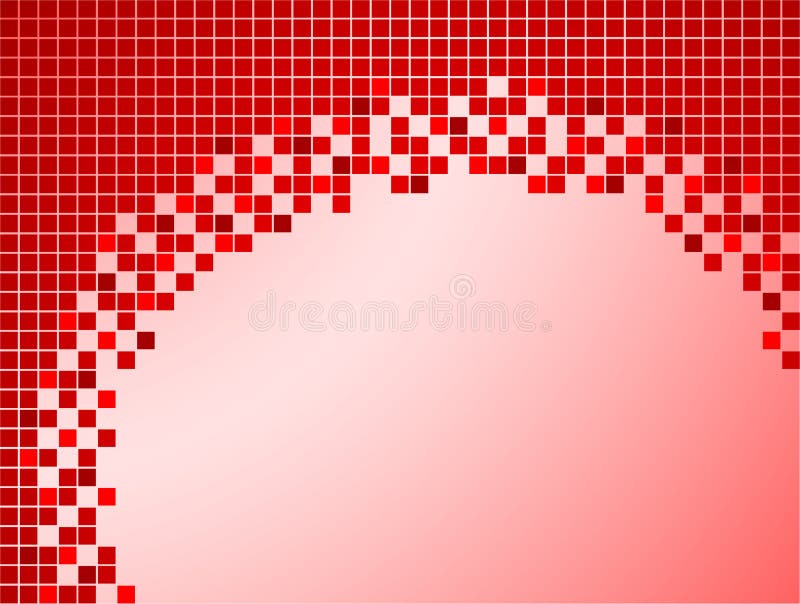 Red Background With Pixels Picture. Image: 6666465