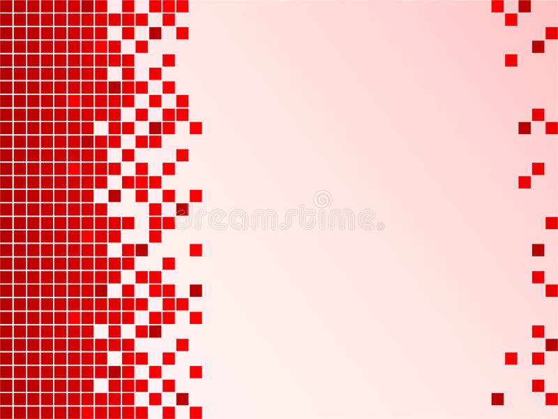 Red background with pixels stock illustration. Illustration of mosaic ...