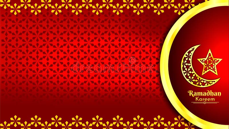 Red Background for Ramadhan with an Islamic Symbol Stock Illustration ...