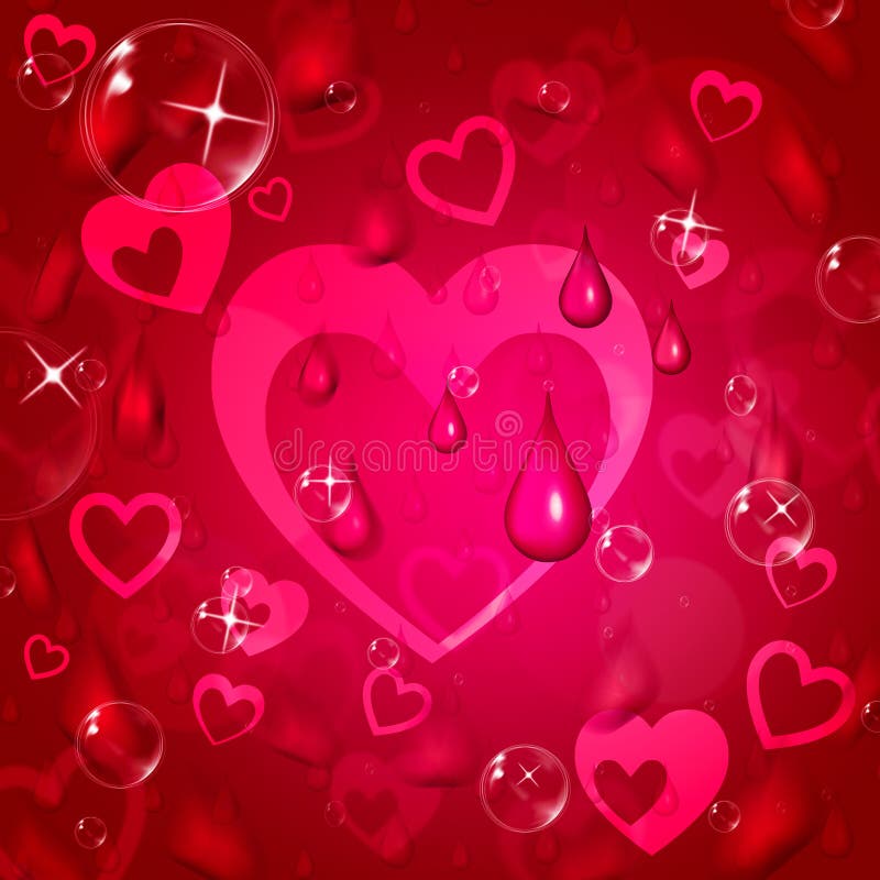 Red Background Represents Valentine Day and Affection Stock ...