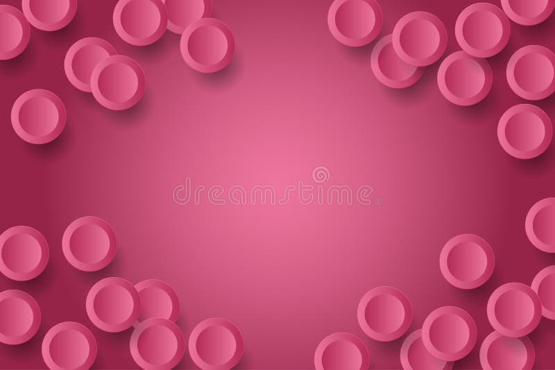 Red Background with Round Decorated Shapes Stock Vector - Illustration ...