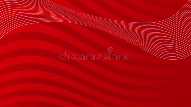 Red Background Wave Lines Abstract Motion Loop. Stock Video - Video of ...