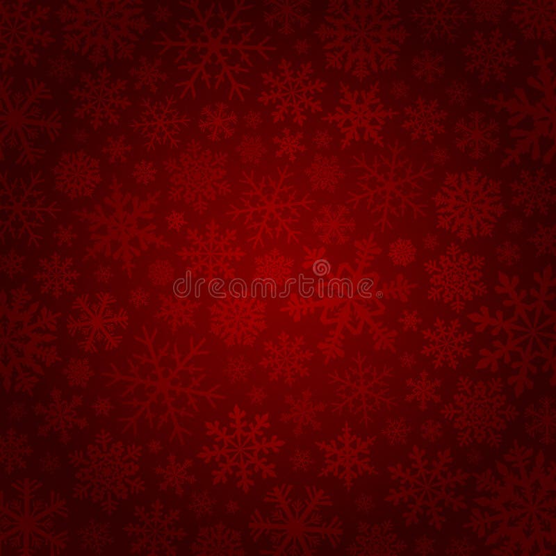 Red Background with Snowflakes Stock Vector - Illustration of backdrop ...