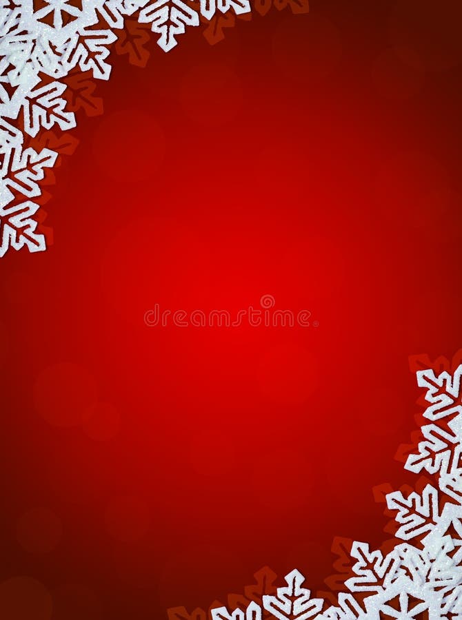 Red Background with Snowflakes in Border Stock Image - Image of ...
