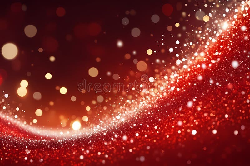 A Red Background with Sparkling Lights, and a Wavy Pattern, Festive and ...
