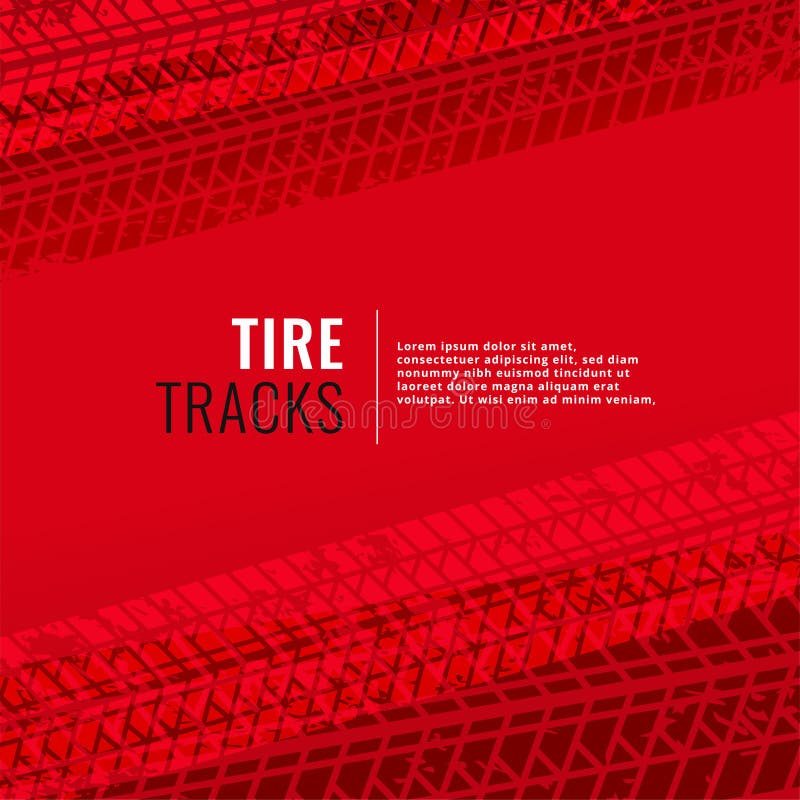 Red Background with Tire Tracks Print Marks Stock Vector - Illustration ...