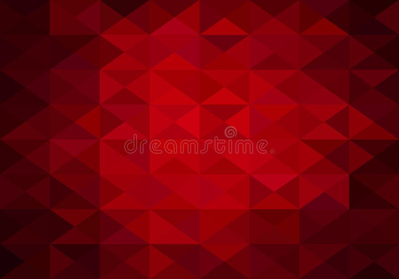 Red Background of Triangles Low Poly Stock Vector - Illustration of ...